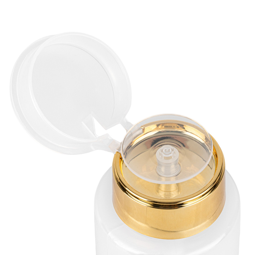 Pumpás Adagoló Flakon Arany Kupakkal - 150ml - Brill Cosmetix Debrecen